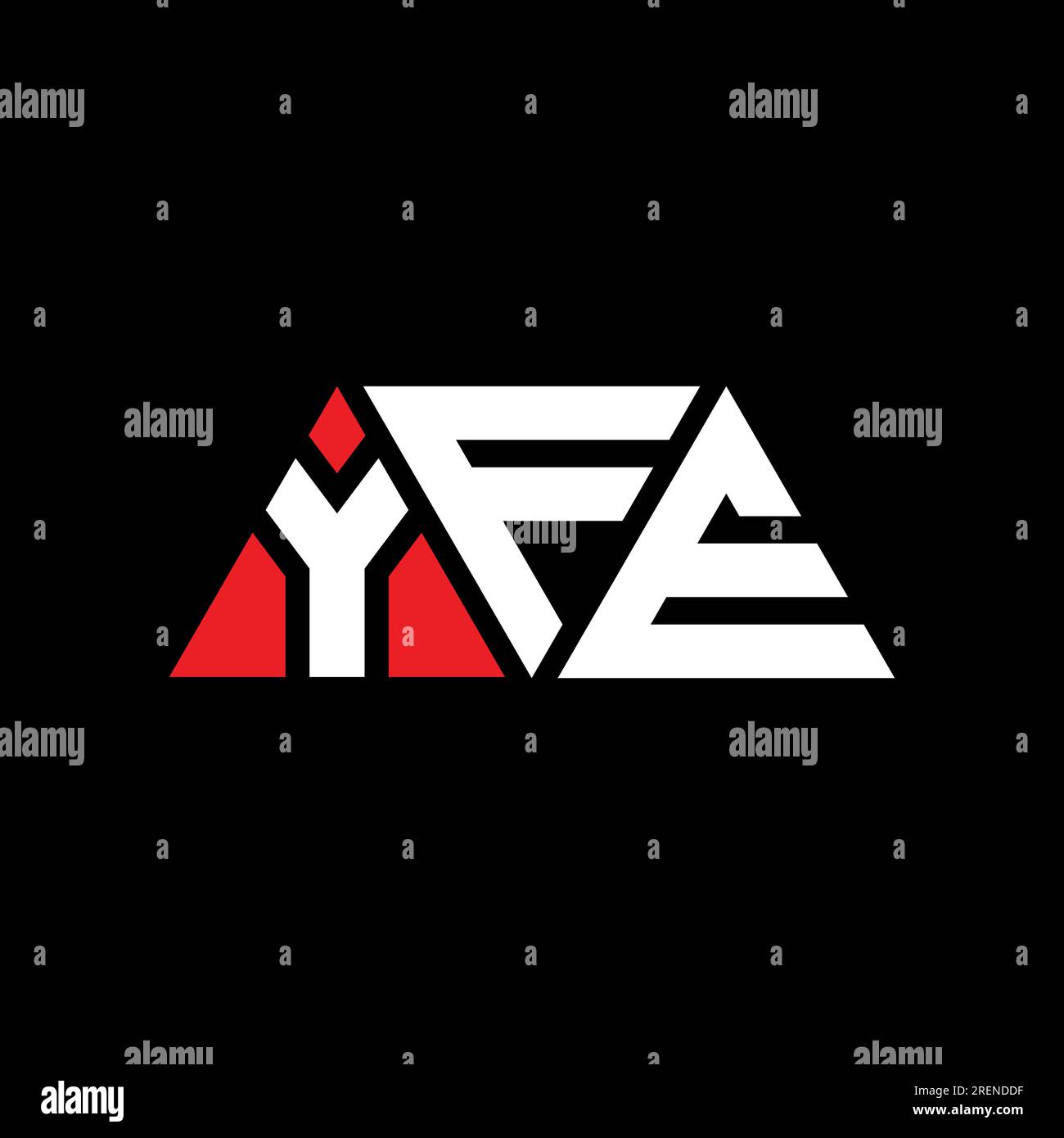 YFE triangle letter logo design with triangle shape. YFE triangle logo ...