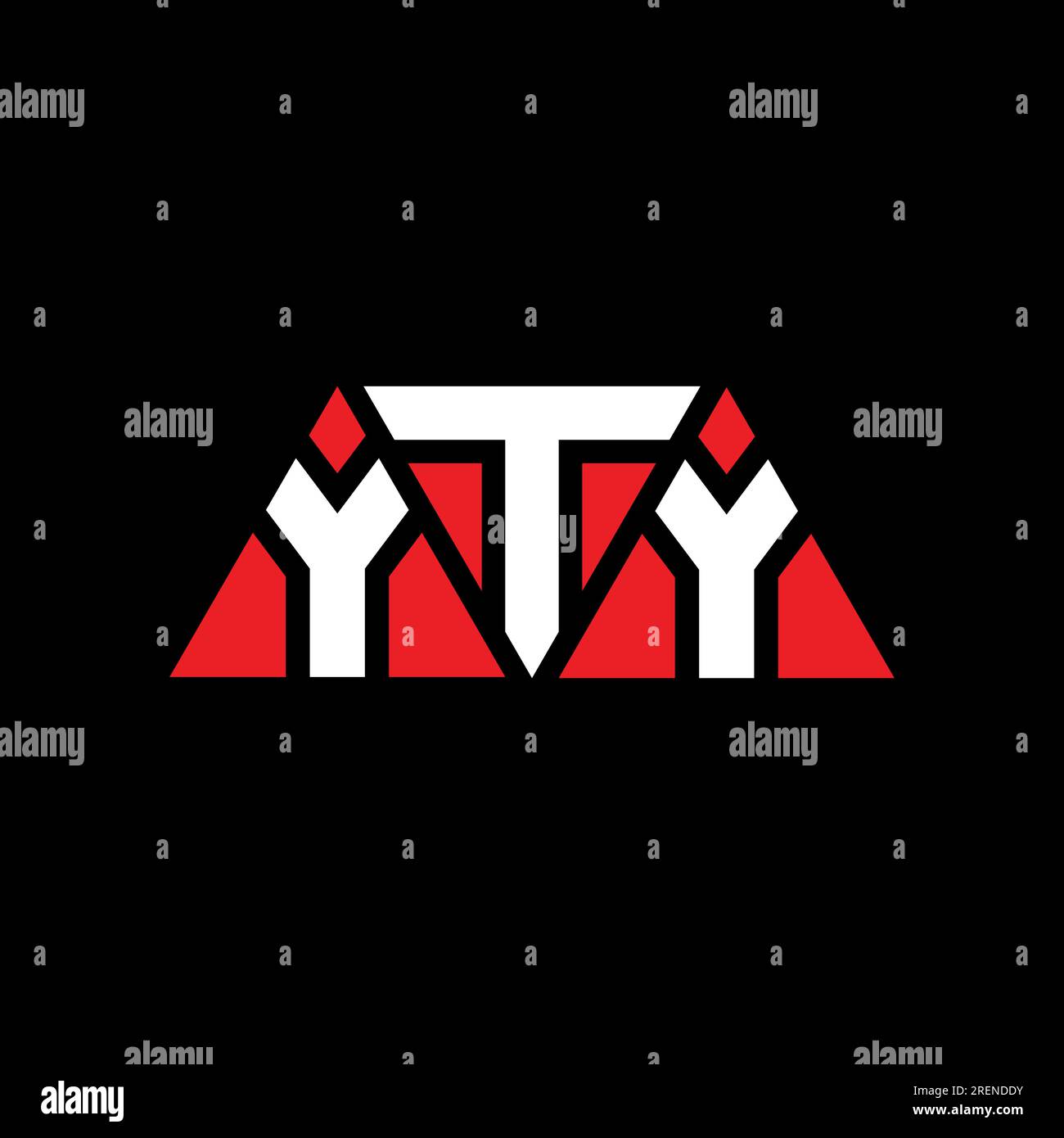 YTY triangle letter logo design with triangle shape. YTY triangle logo ...