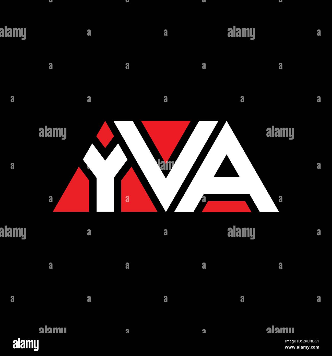 YVA triangle letter logo design with triangle shape. YVA triangle logo ...
