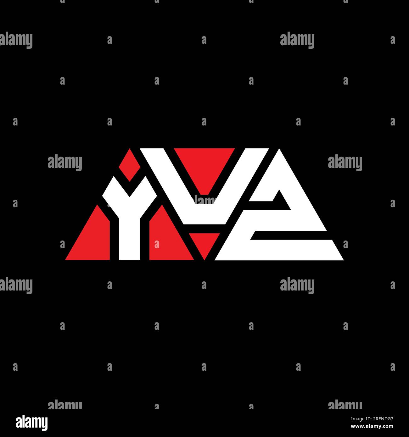 YUZ triangle letter logo design with triangle shape. YUZ triangle logo ...