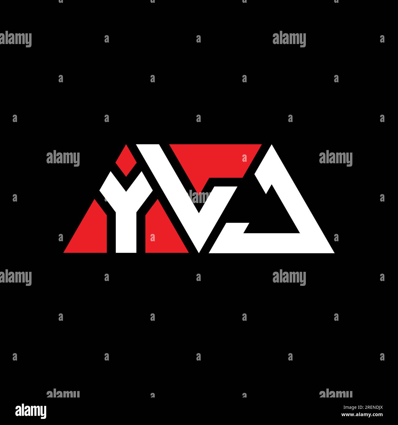 YLJ triangle letter logo design with triangle shape. YLJ triangle logo ...