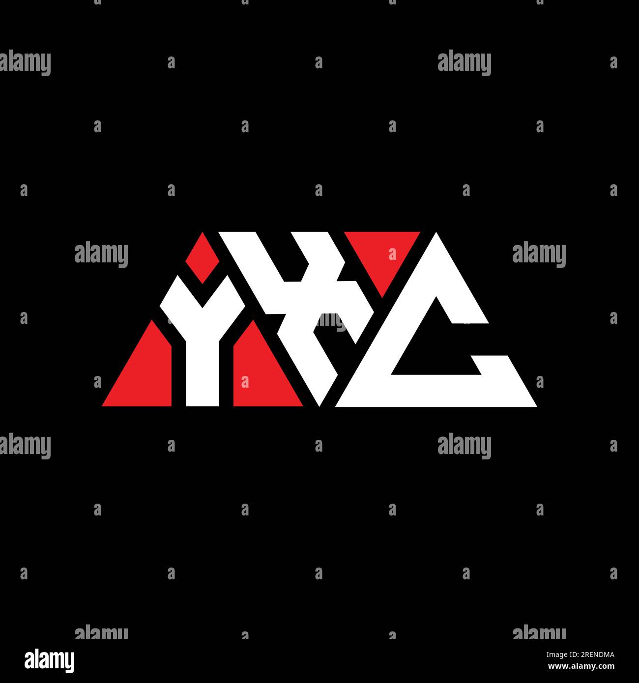 YXC triangle letter logo design with triangle shape. YXC triangle logo design monogram. YXC ...