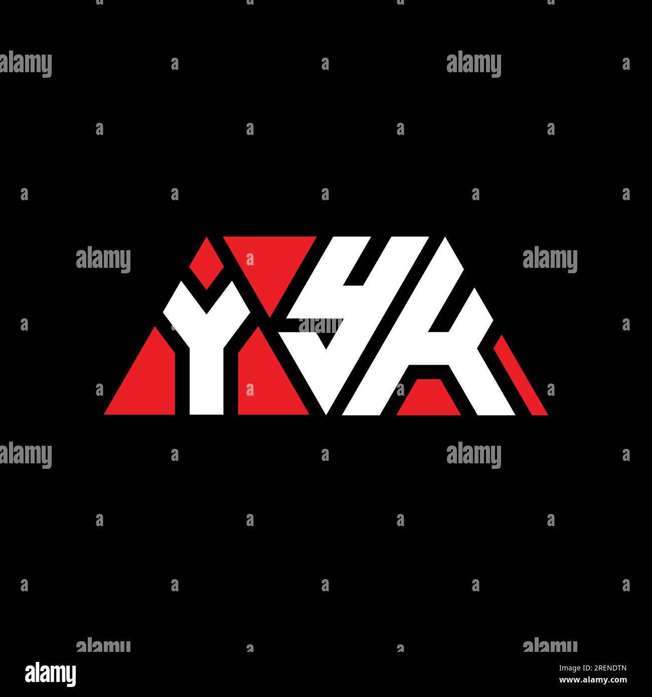 YYK triangle letter logo design with triangle shape. YYK triangle logo ...