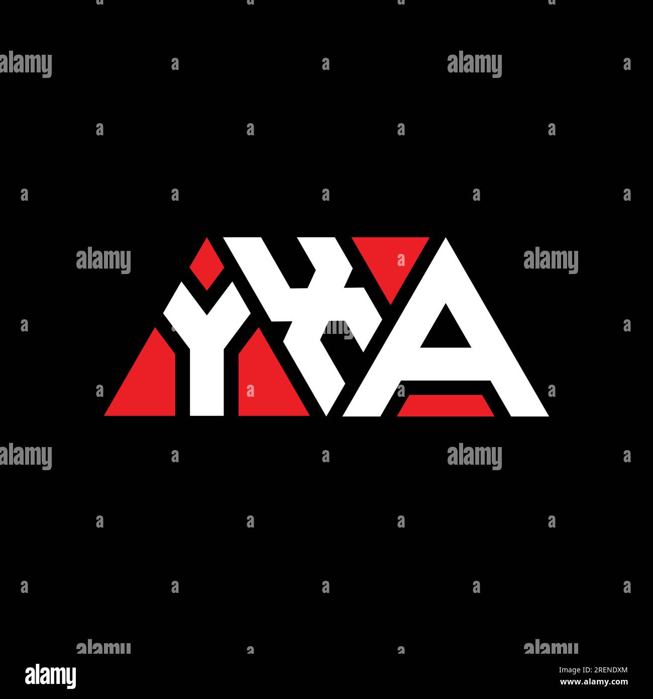 YXA triangle letter logo design with triangle shape. YXA triangle logo ...
