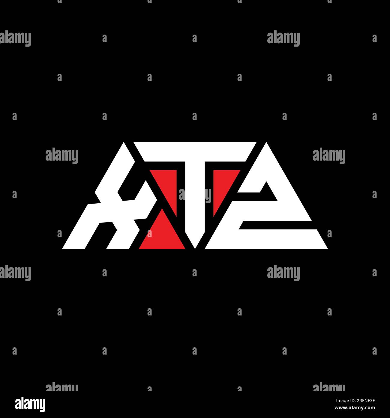 XTZ triangle letter logo design with triangle shape. XTZ triangle logo ...