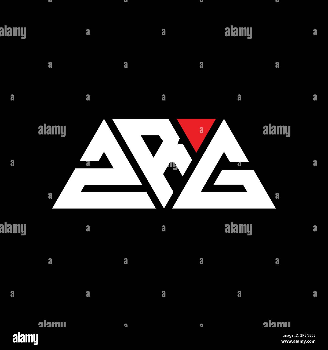 ZRG triangle letter logo design with triangle shape. ZRG triangle logo ...