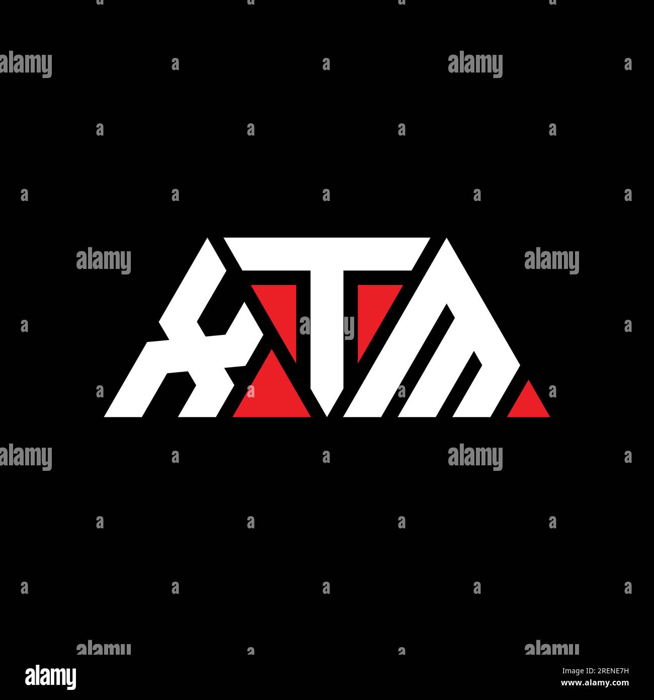 XTM triangle letter logo design with triangle shape. XTM triangle logo ...