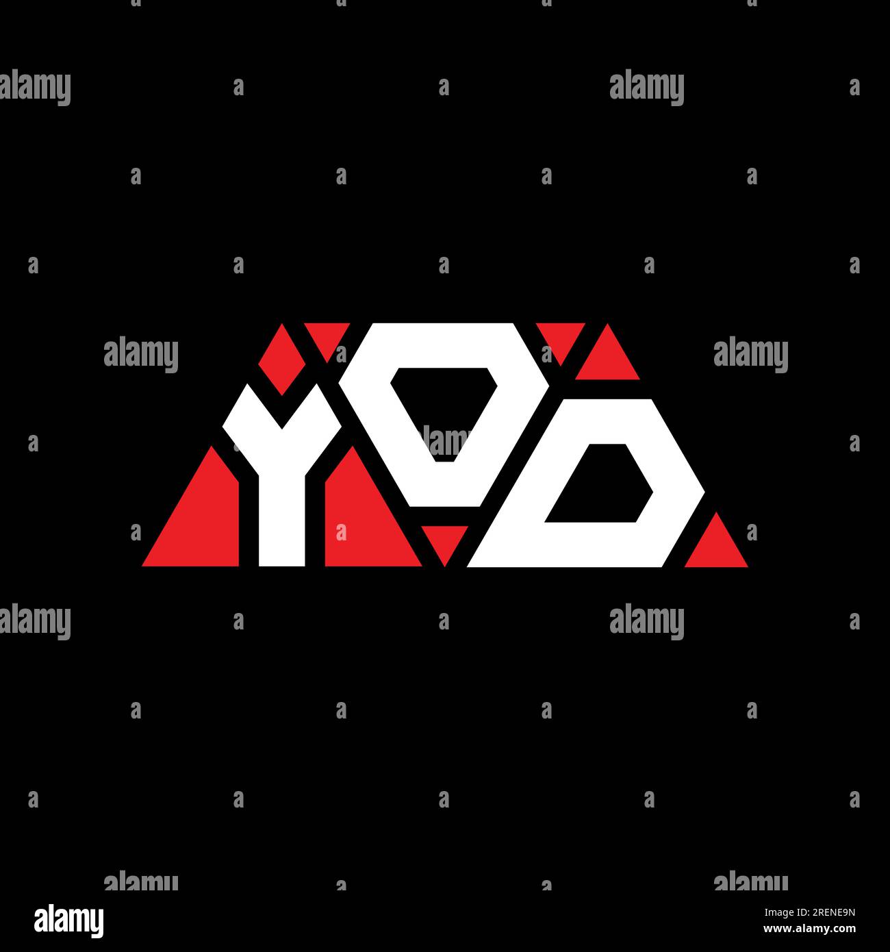 YOD triangle letter logo design with triangle shape. YOD triangle logo ...