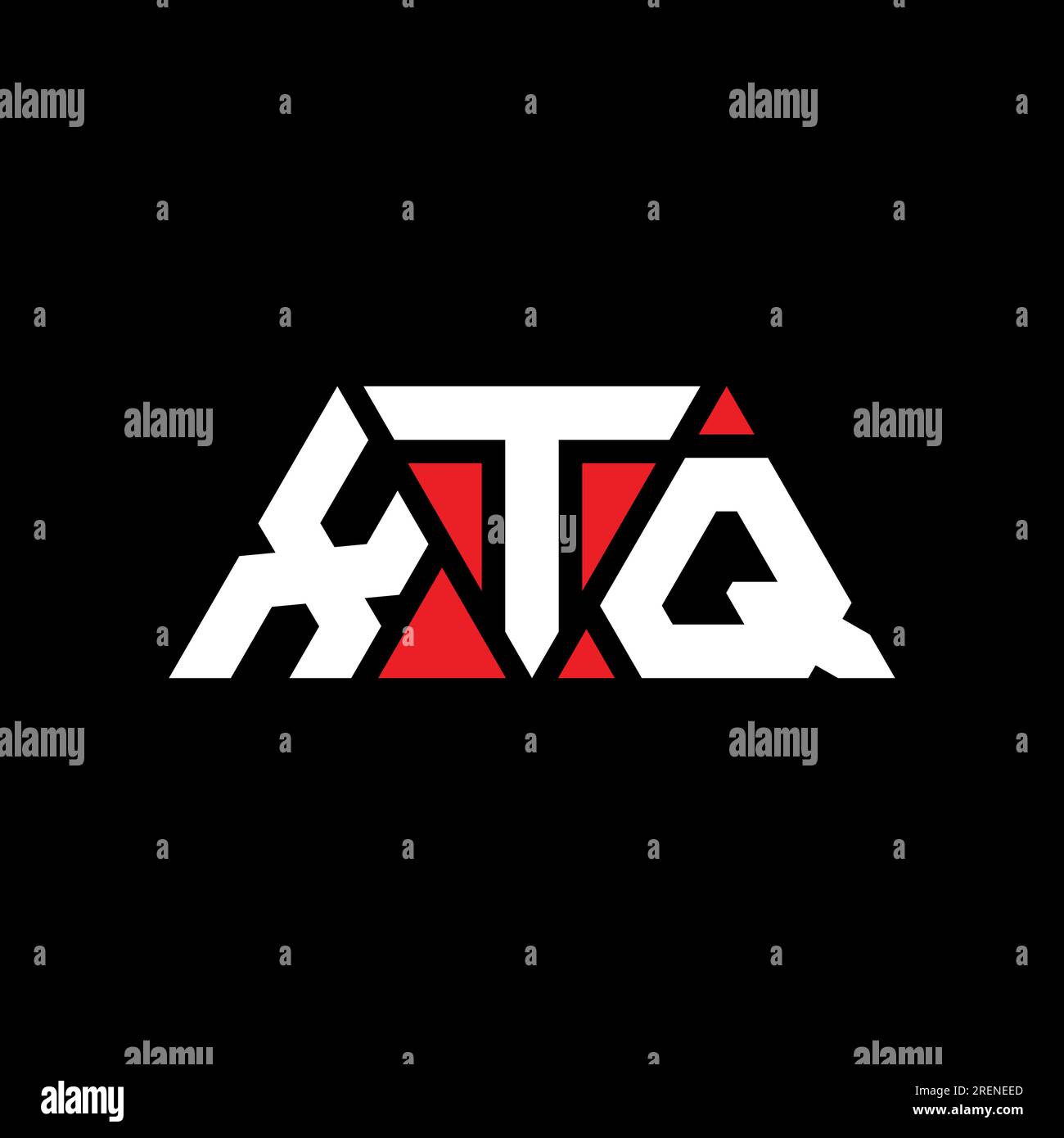 XTQ triangle letter logo design with triangle shape. XTQ triangle logo ...