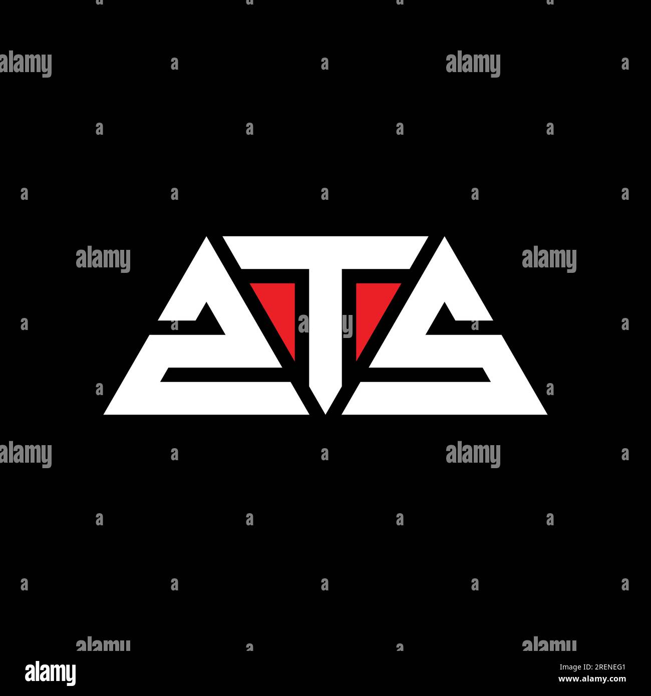 ZTS triangle letter logo design with triangle shape. ZTS triangle logo ...