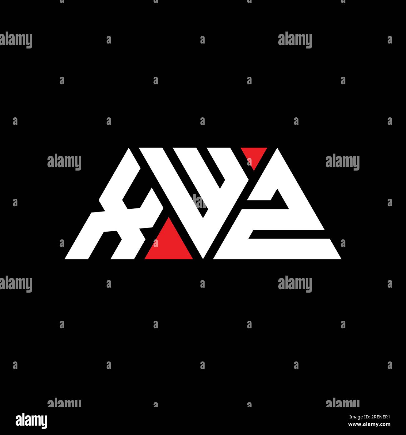 XWZ triangle letter logo design with triangle shape. XWZ triangle logo ...