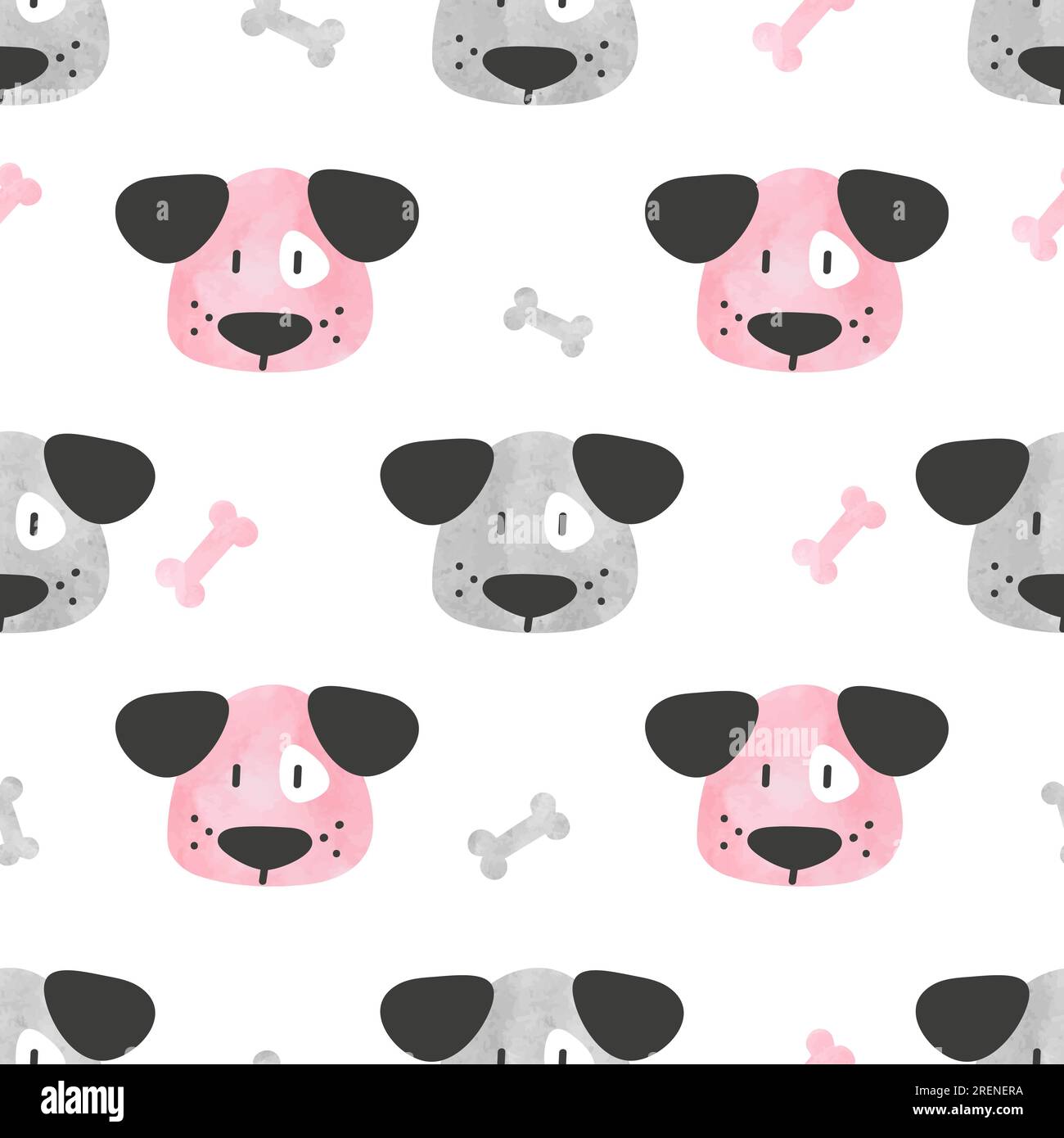 Pink Dog Bone Cartoon