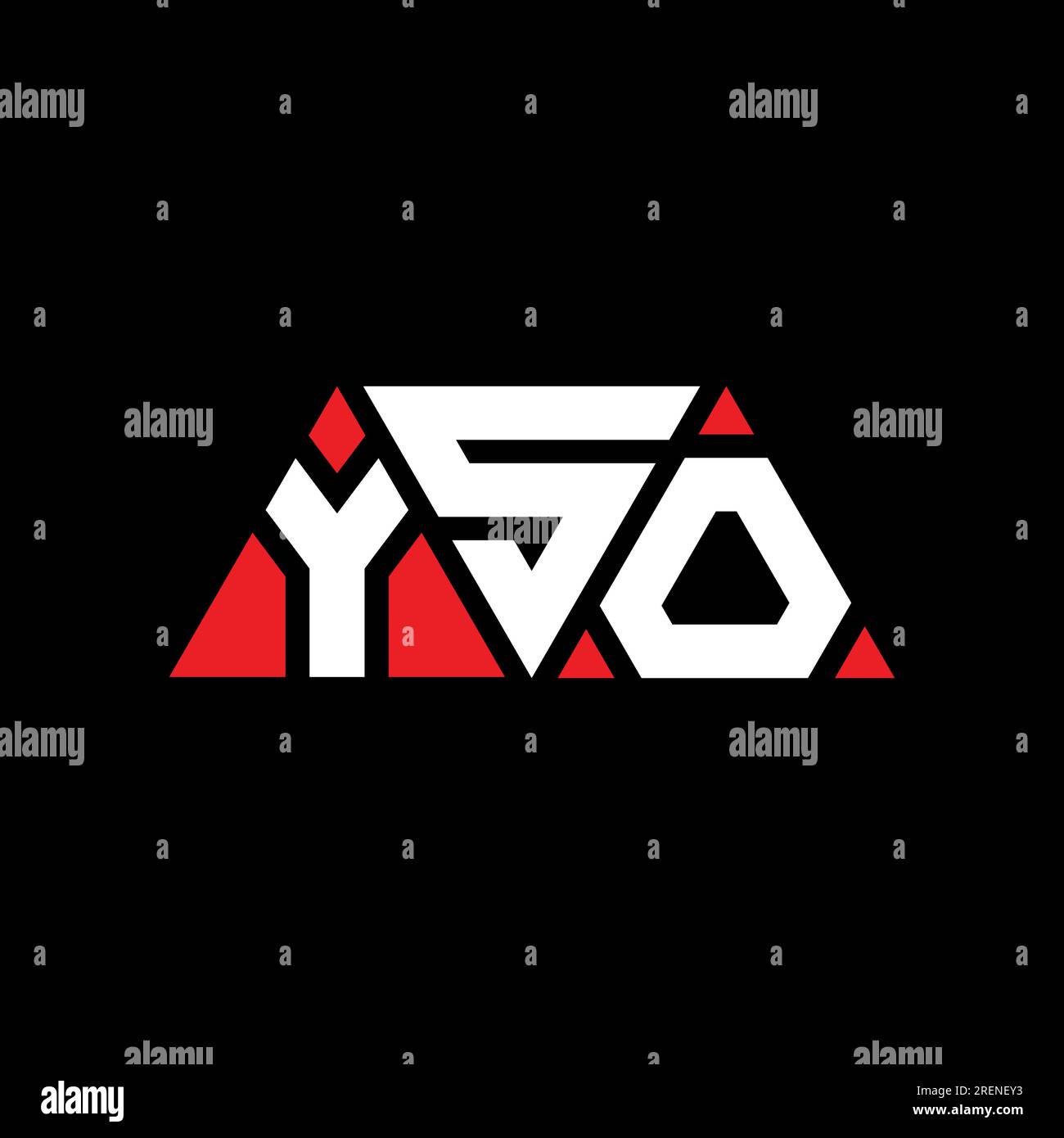 YSO triangle letter logo design with triangle shape. YSO triangle logo ...