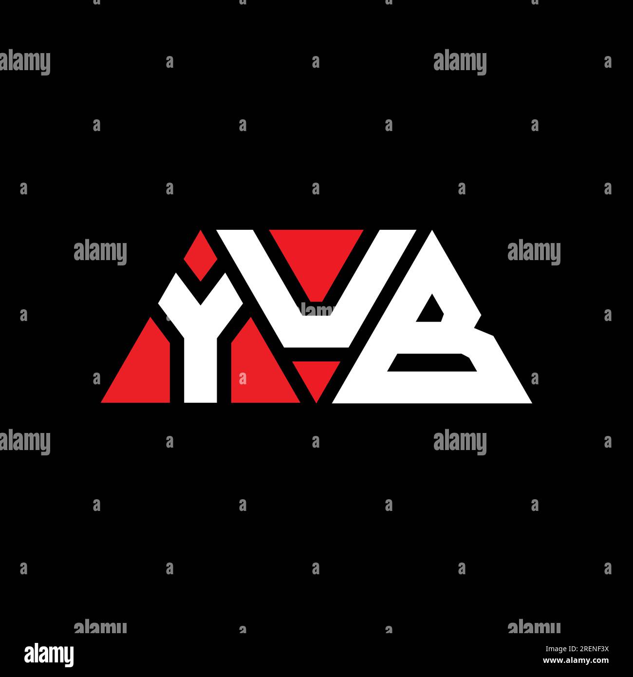 YUB triangle letter logo design with triangle shape. YUB triangle logo ...