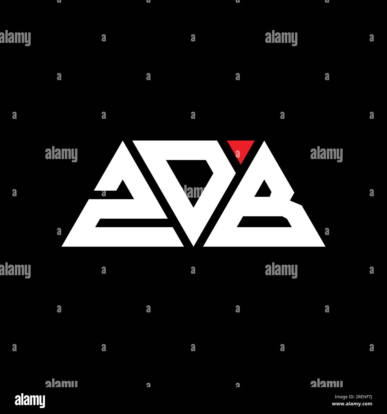 ZDB triangle letter logo design with triangle shape. ZDB triangle logo ...