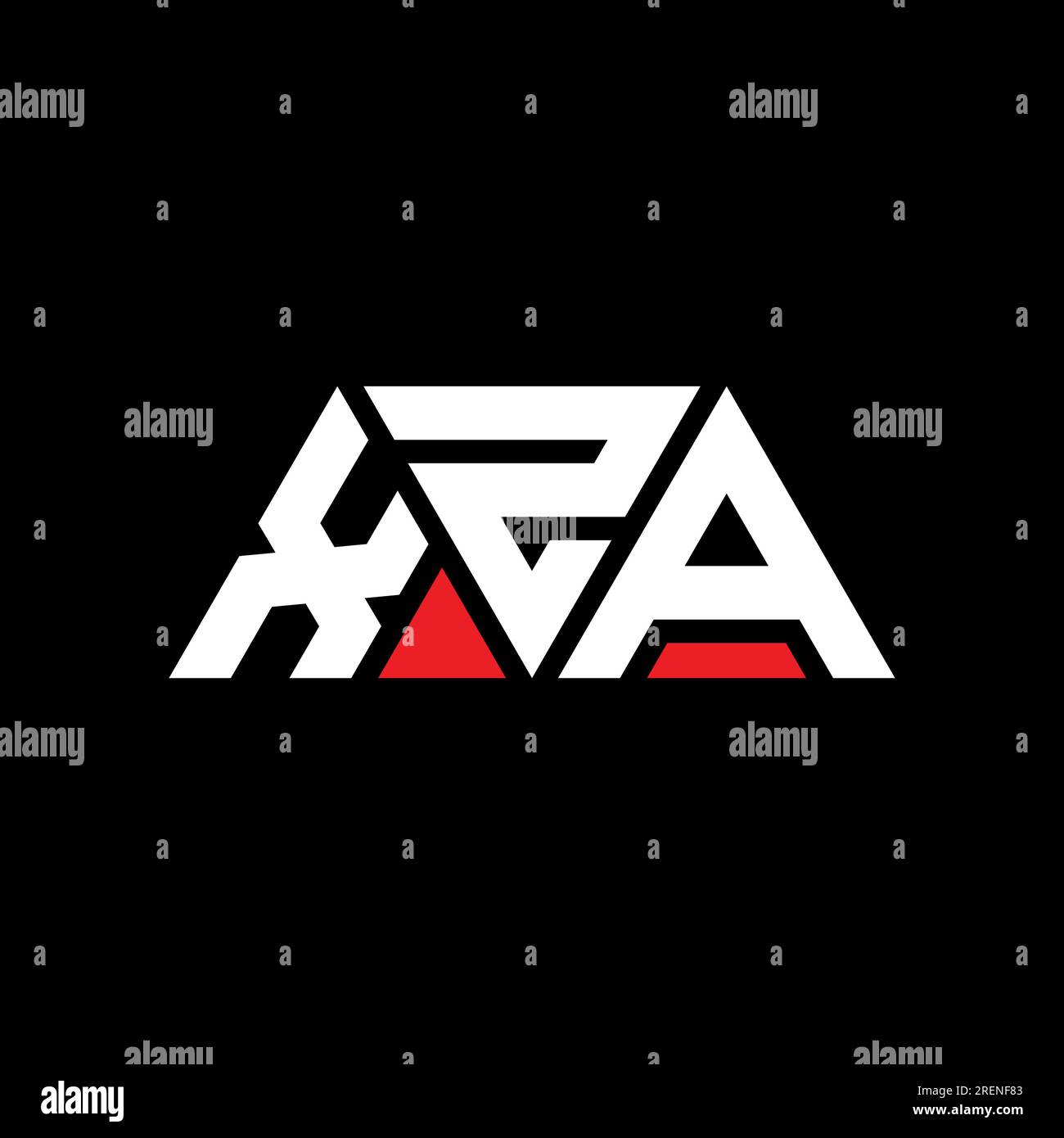 XZA triangle letter logo design with triangle shape. XZA triangle logo ...