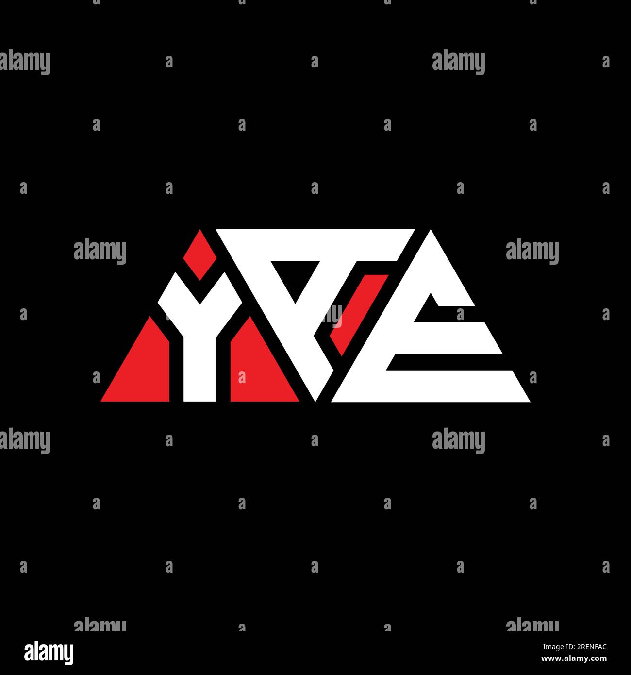 YAE triangle letter logo design with triangle shape. YAE triangle logo ...