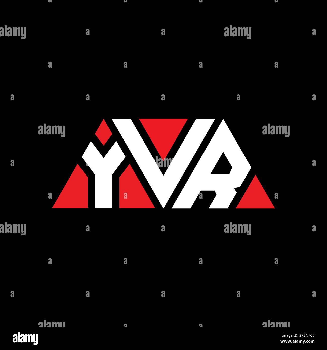YVR triangle letter logo design with triangle shape. YVR triangle logo ...