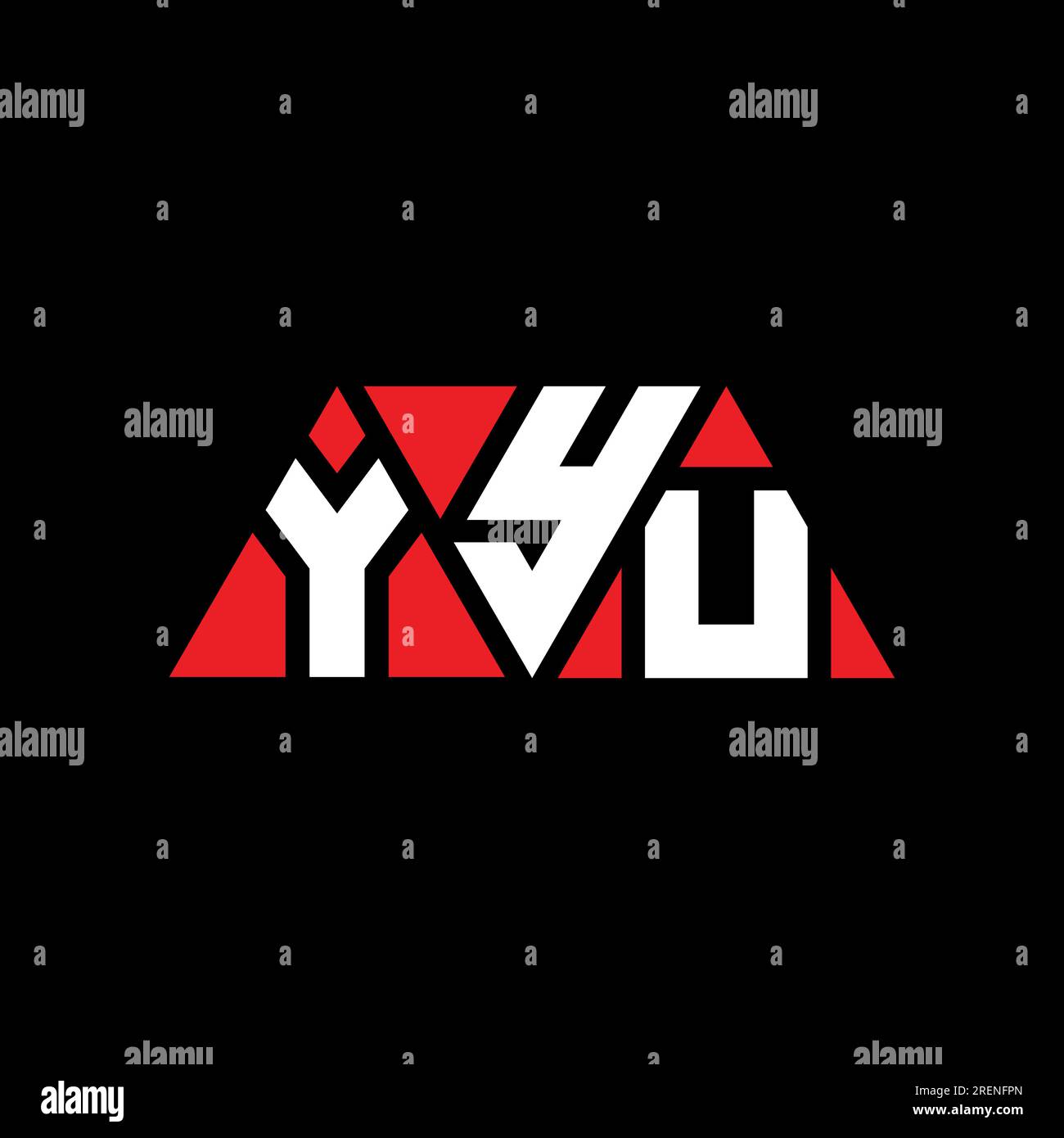 YYU triangle letter logo design with triangle shape. YYU triangle logo ...