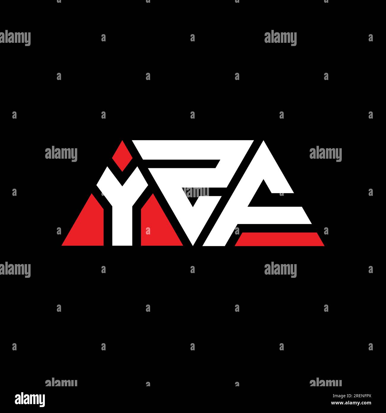 YZF triangle letter logo design with triangle shape. YZF triangle logo ...