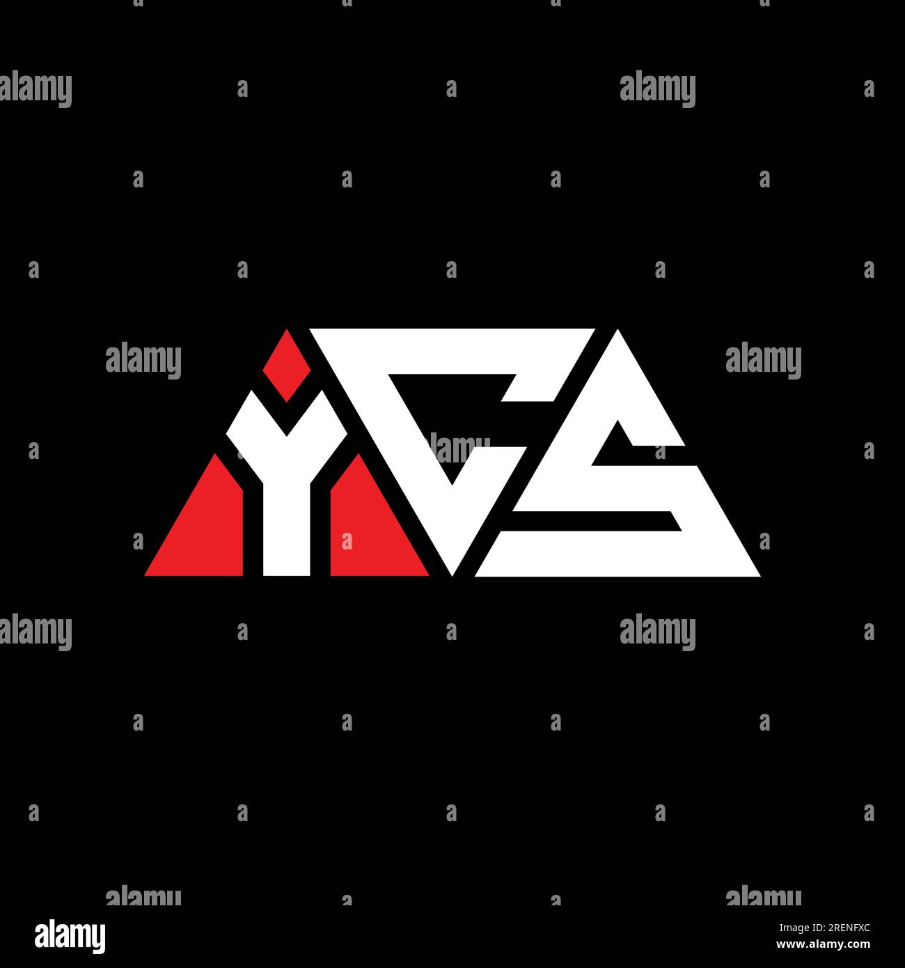YCS triangle letter logo design with triangle shape. YCS triangle logo ...
