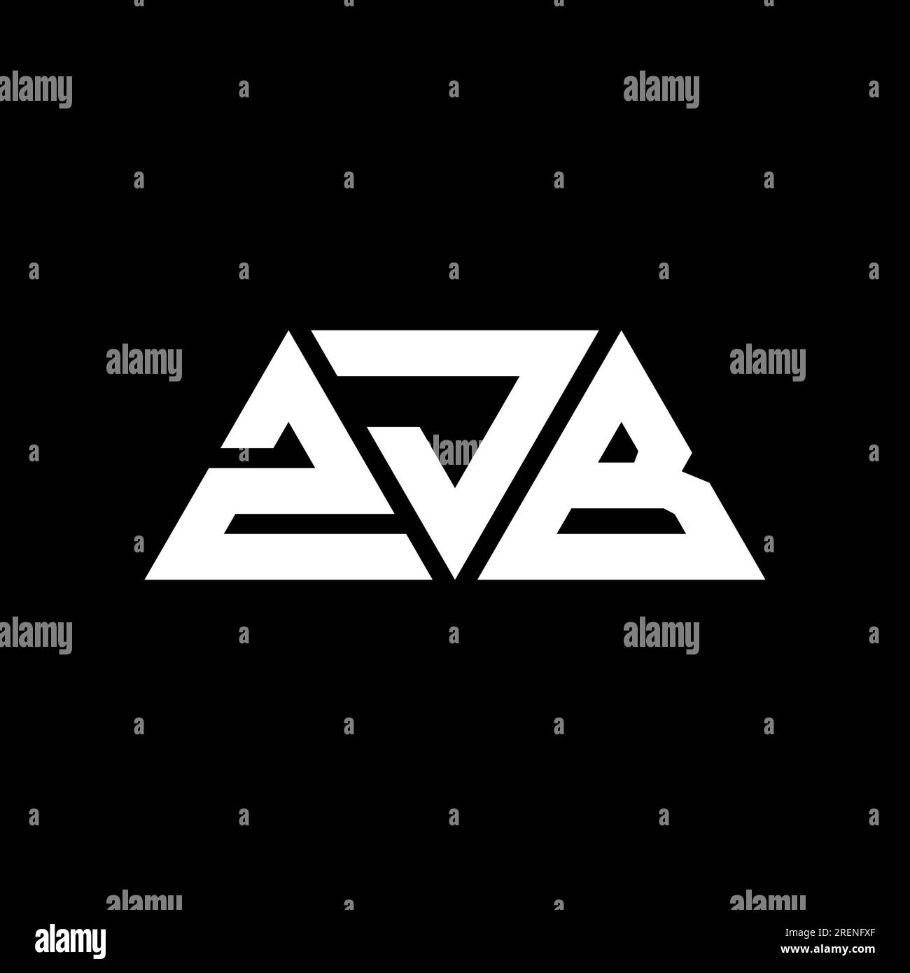 ZIB triangle letter logo design with triangle shape. ZIB triangle logo design monogram. ZIB ...