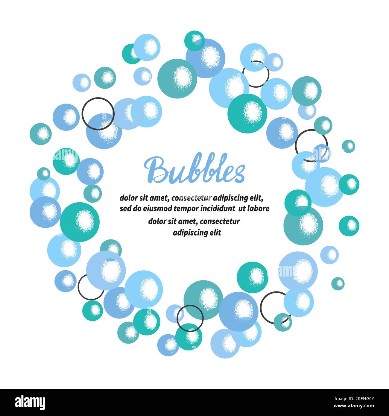 Blue Bubble Border