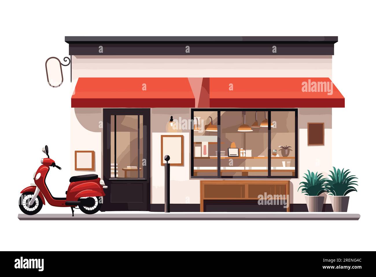 Cute Coffee Shop Exterior