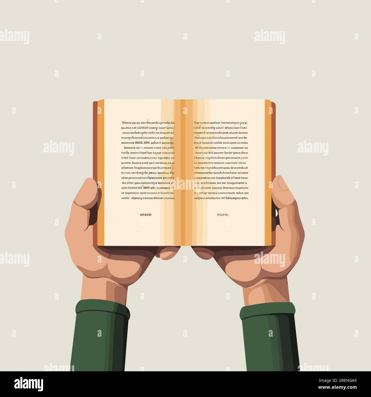 Human hand holding open book Stock Vector Images - Alamy