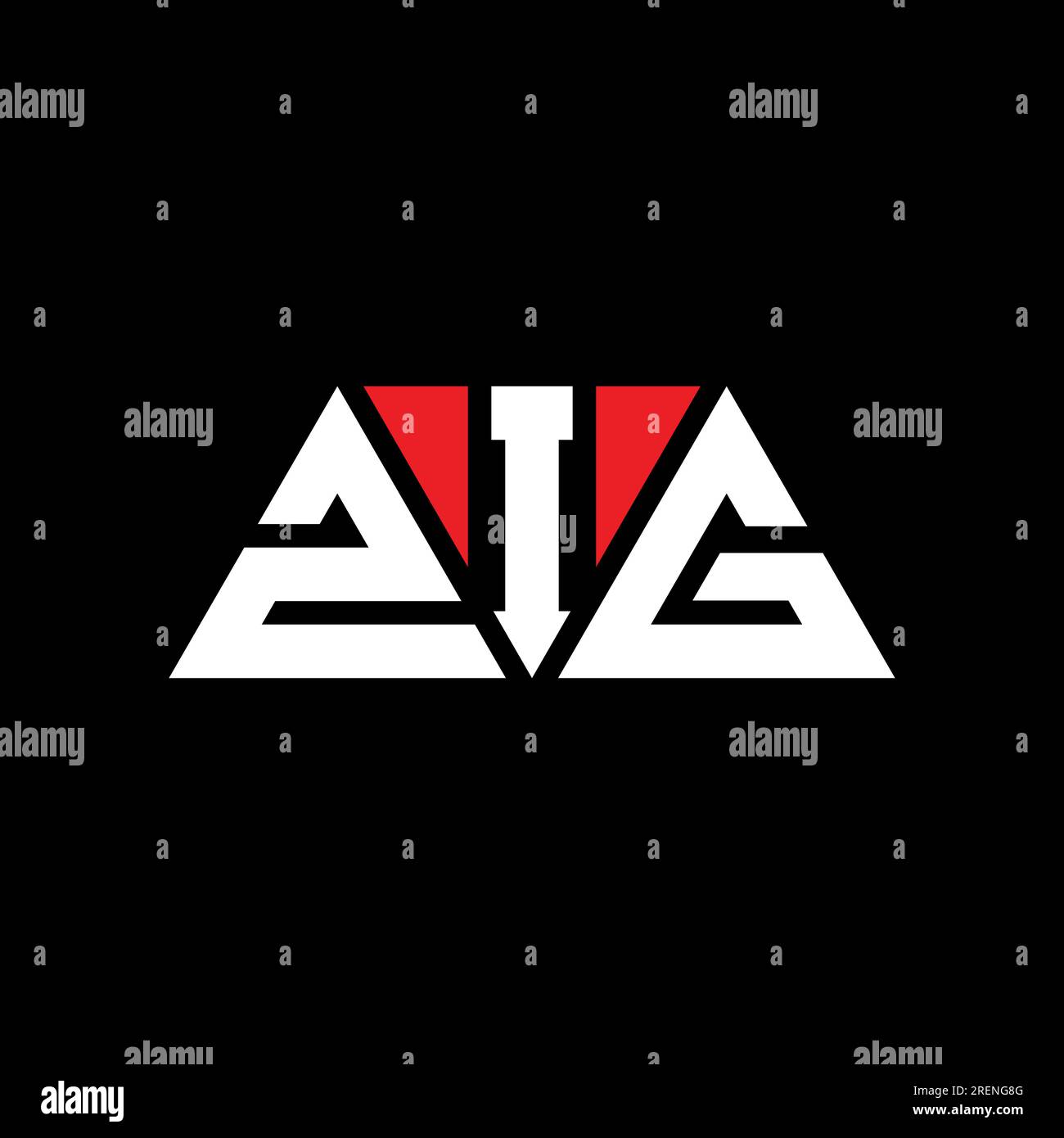 ZIG triangle letter logo design with triangle shape. ZIG triangle logo ...