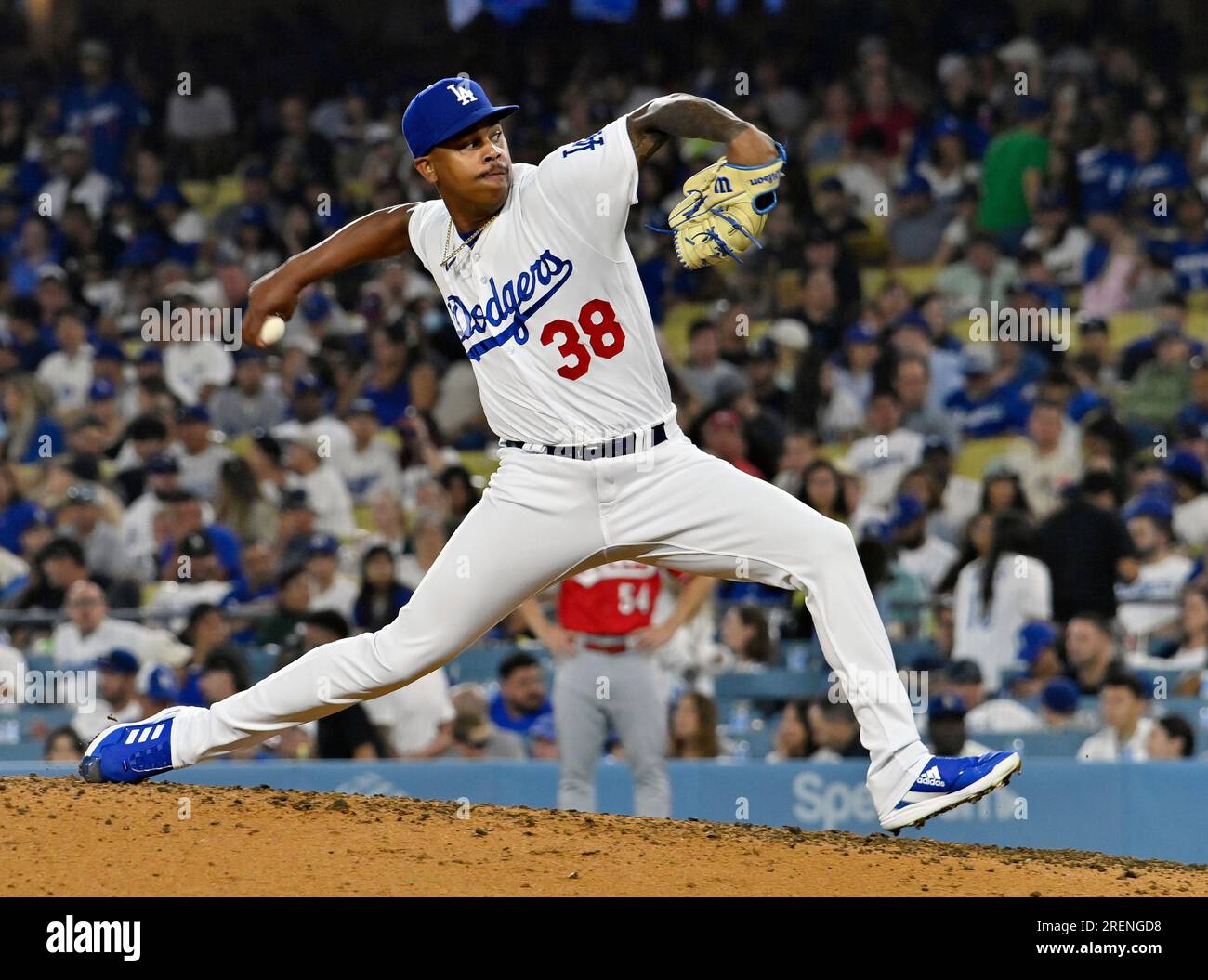 Los Angeles, USA. 28th July, 2023. Los Angeles Dodgers reliever Yency ...