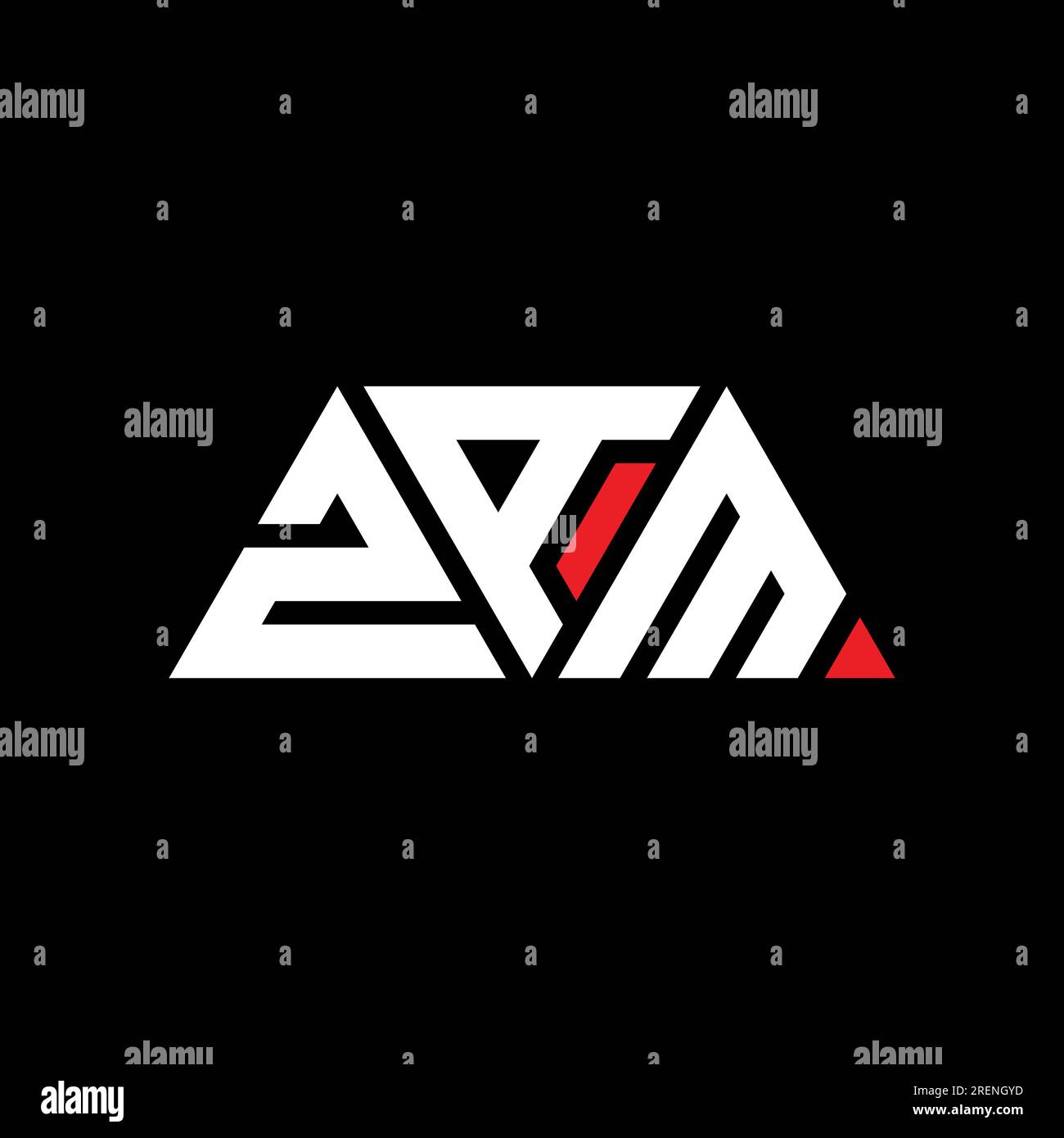 ZAM triangle letter logo design with triangle shape. ZAM triangle logo ...
