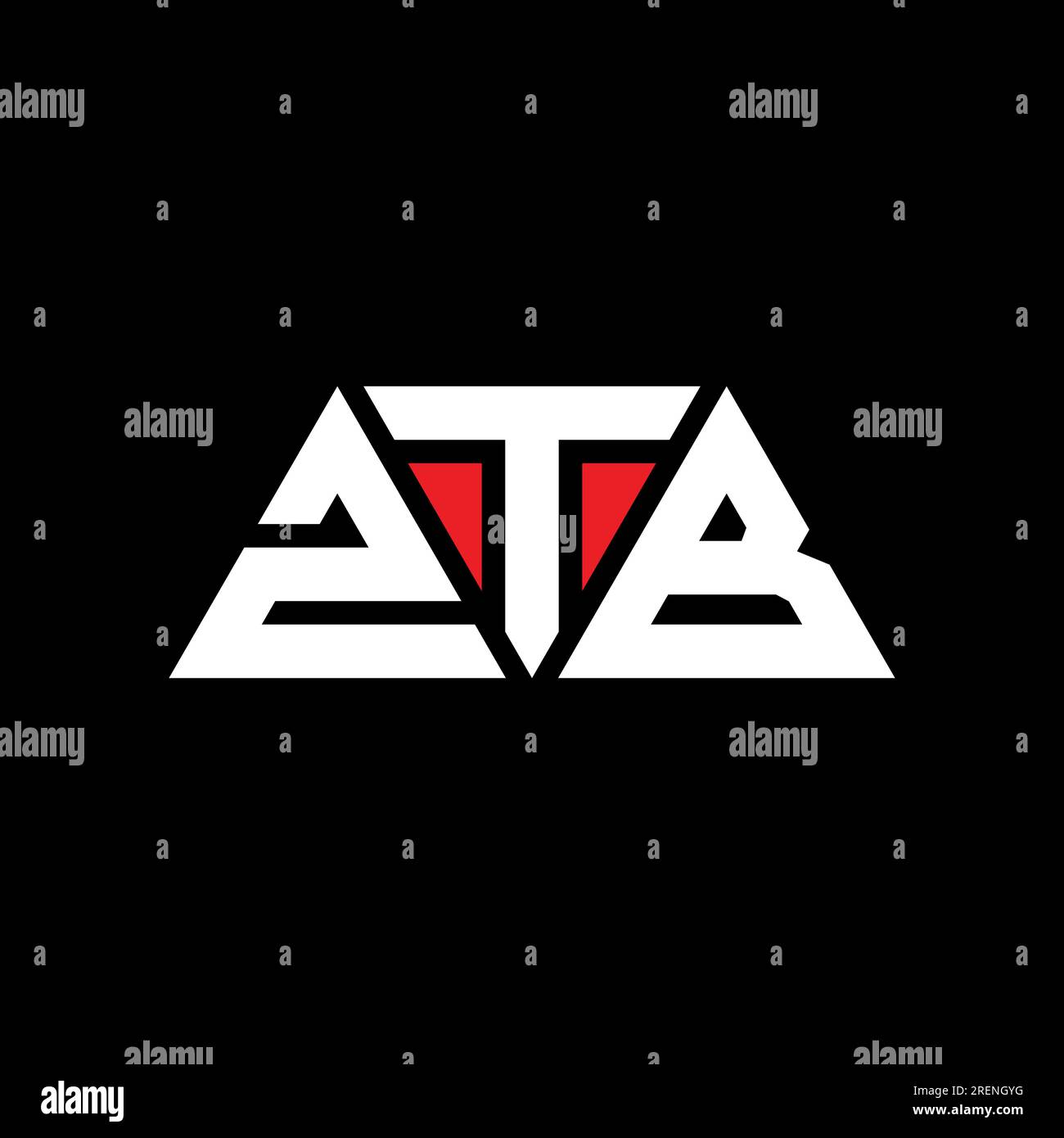ZTB triangle letter logo design with triangle shape. ZTB triangle logo design monogram. ZTB ...