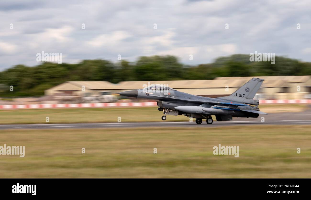 Royal Netherland Air Force F-16 fighting falcon arrives at the Royal ...