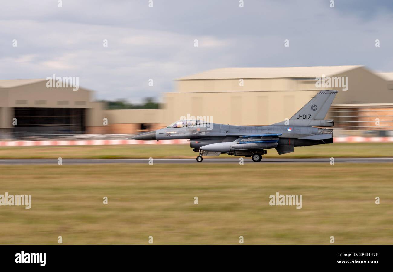 Royal Netherland Air Force F-16 fighting falcon arrives at the Royal ...