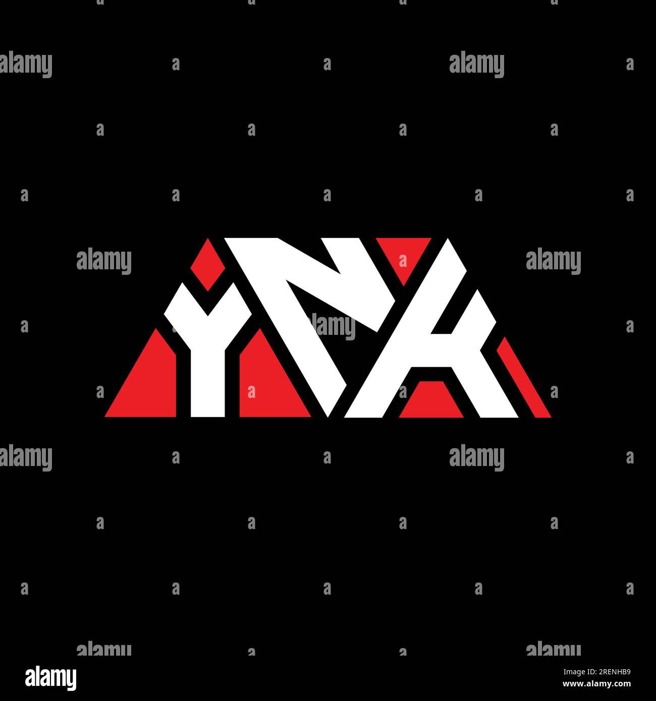 YNK triangle letter logo design with triangle shape. YNK triangle logo ...
