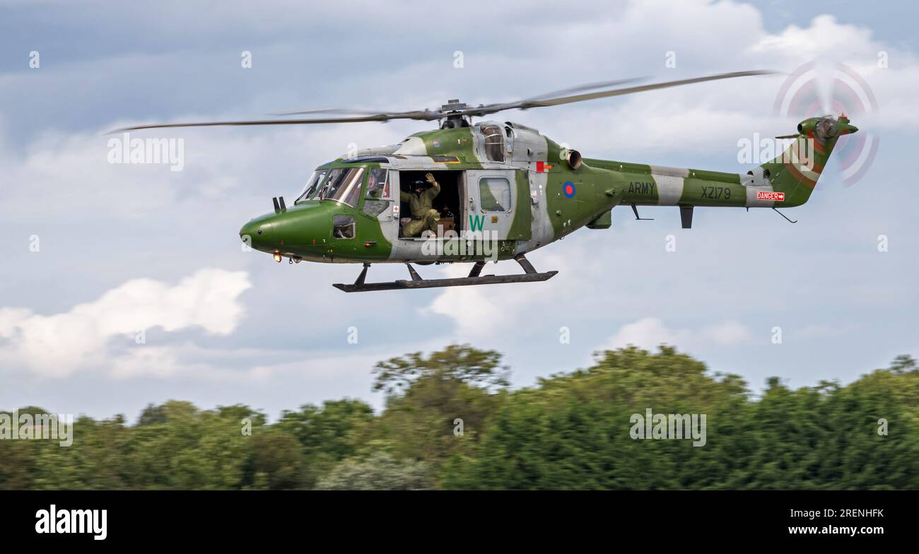 Westland Lynx AH7, arrives at the Royal International Air Tattoo 2023 ...