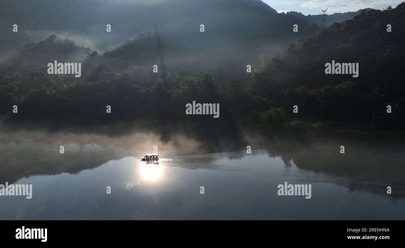 Chenzhou. 26th July, 2023. This aerial photo taken on July 26, 2023 ...
