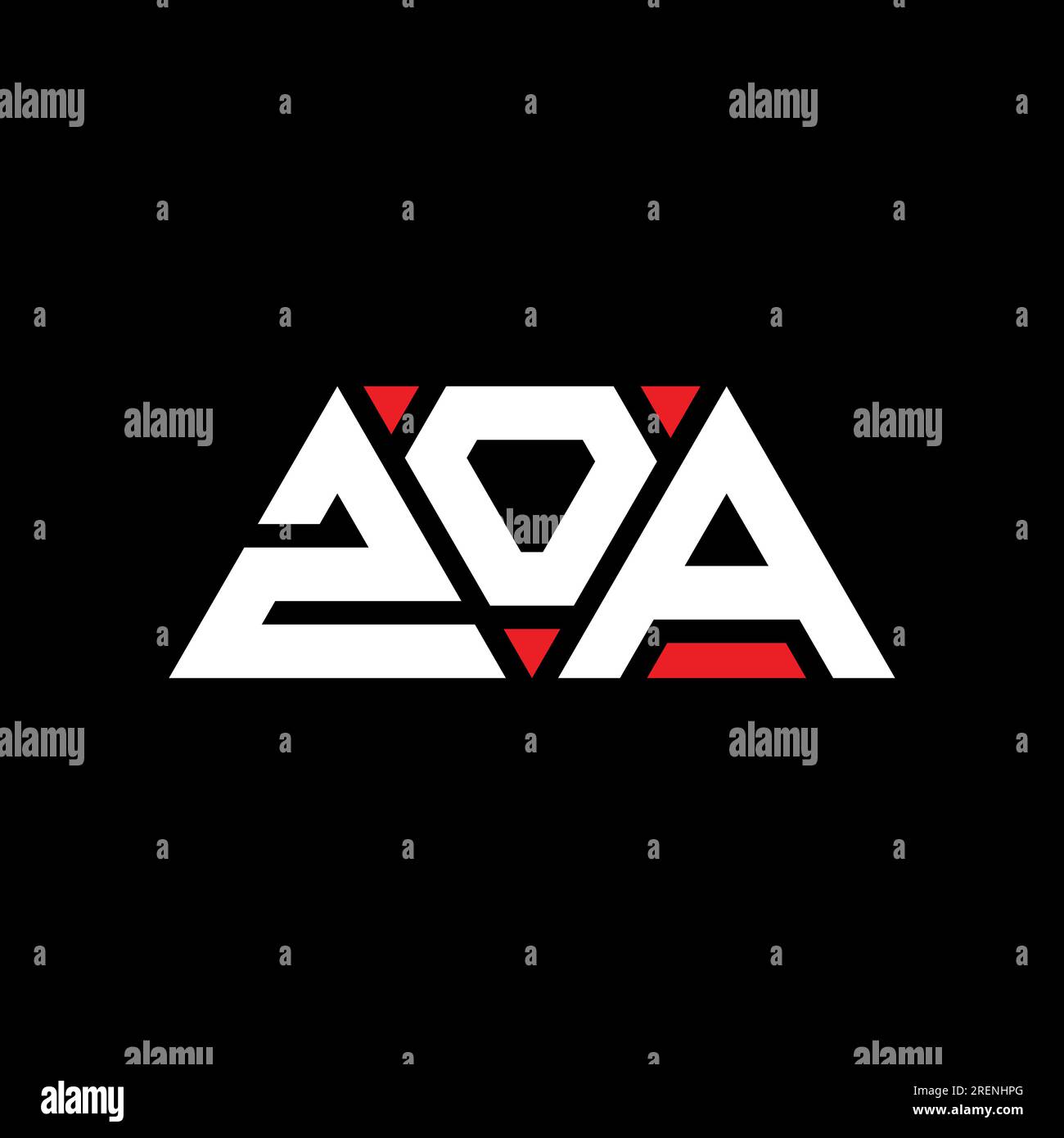 ZOA triangle letter logo design with triangle shape. ZOA triangle logo ...