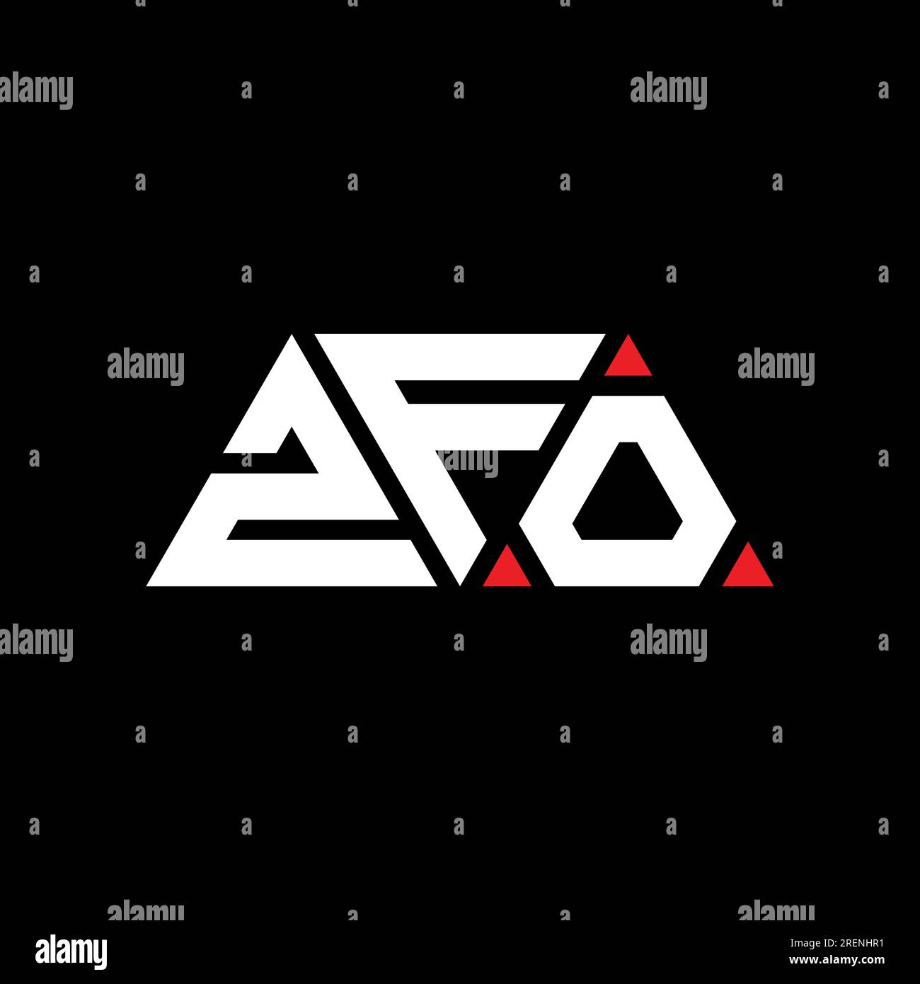 ZFO triangle letter logo design with triangle shape. ZFO triangle logo ...