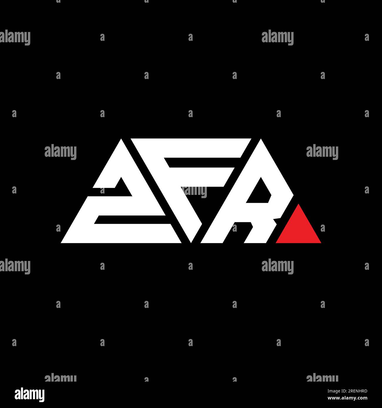 ZFR triangle letter logo design with triangle shape. ZFR triangle logo ...