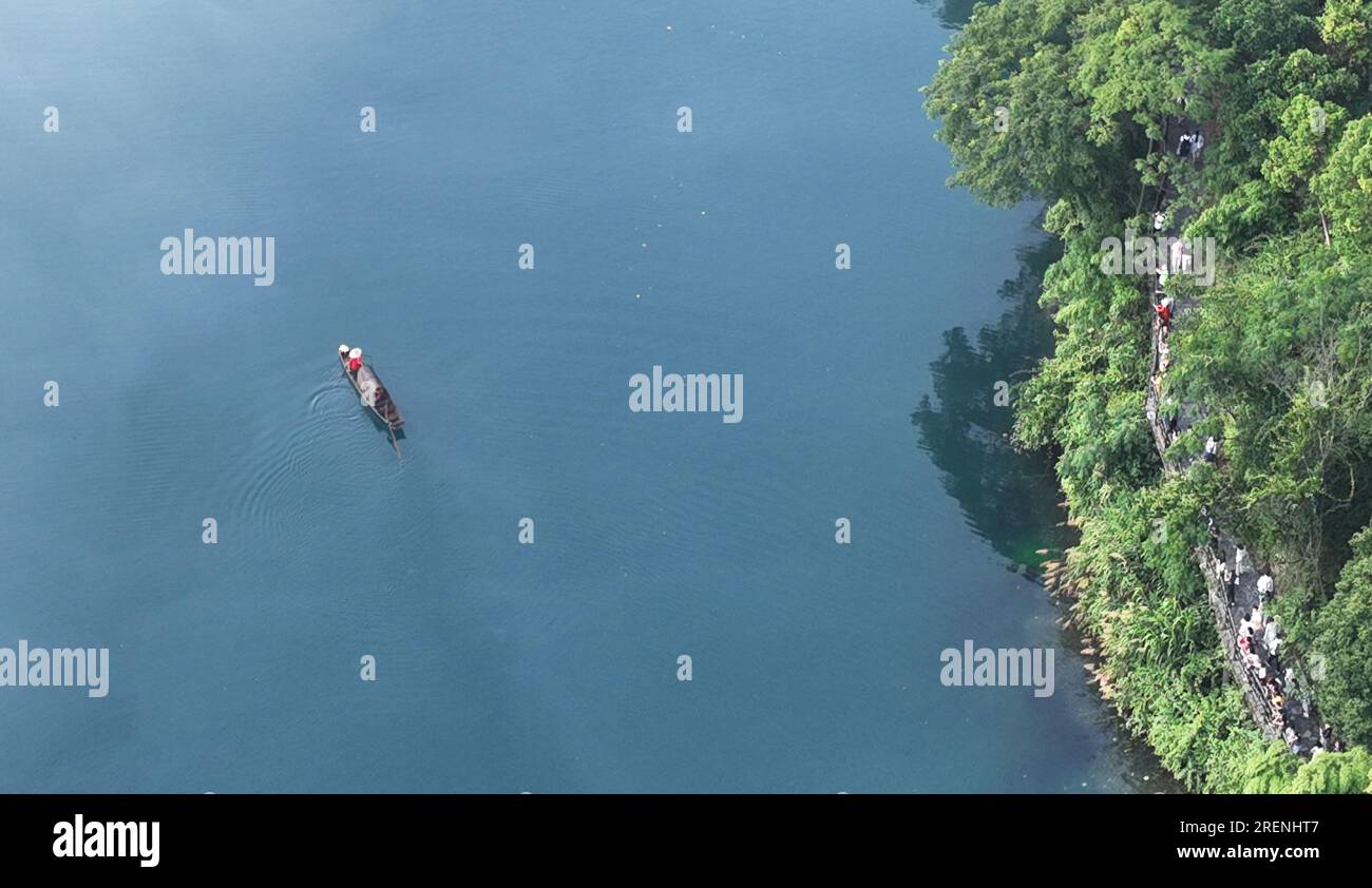 Chenzhou. 26th July, 2023. This aerial photo taken on July 26, 2023 ...