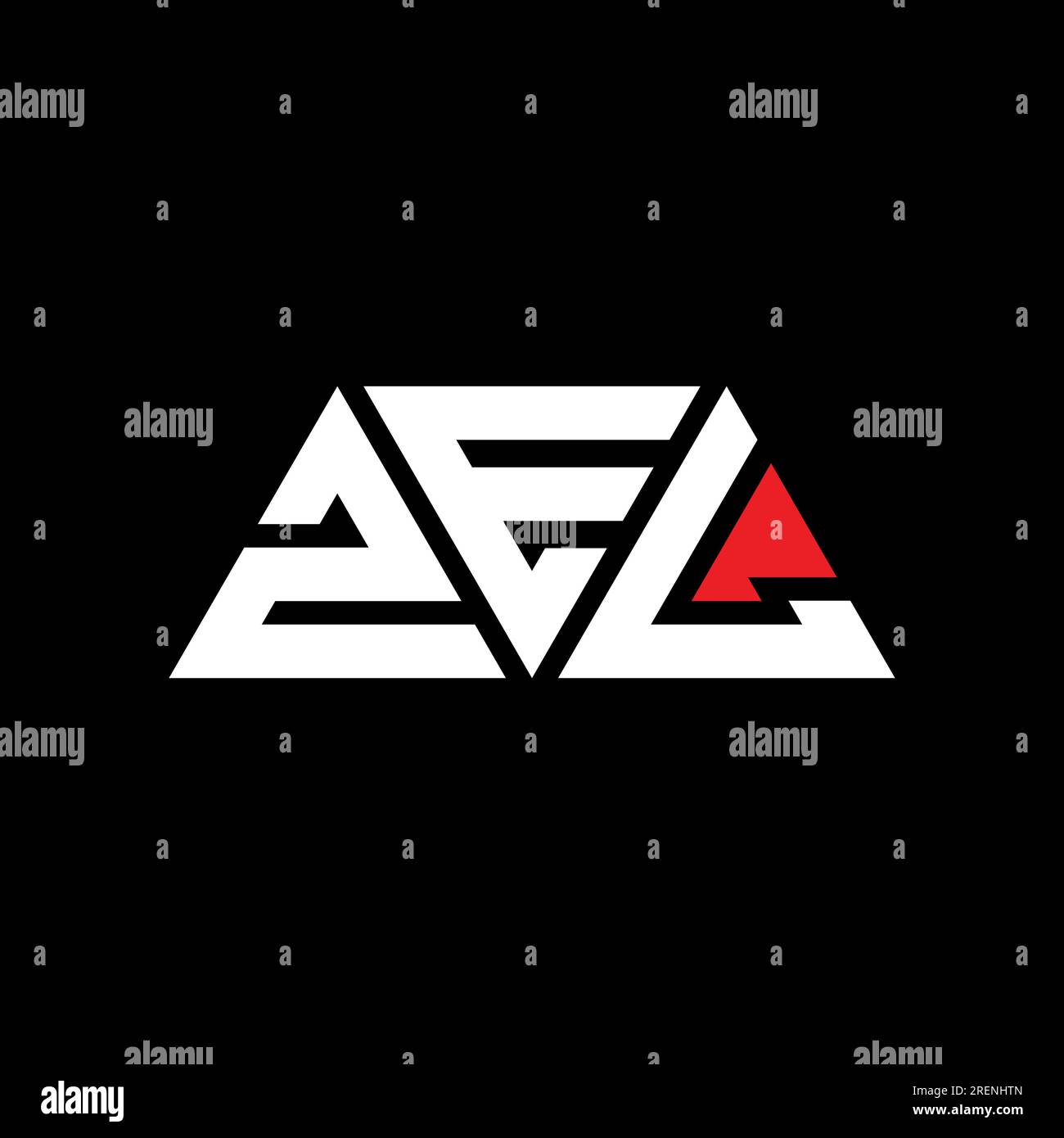 ZEL triangle letter logo design with triangle shape. ZEL triangle logo ...