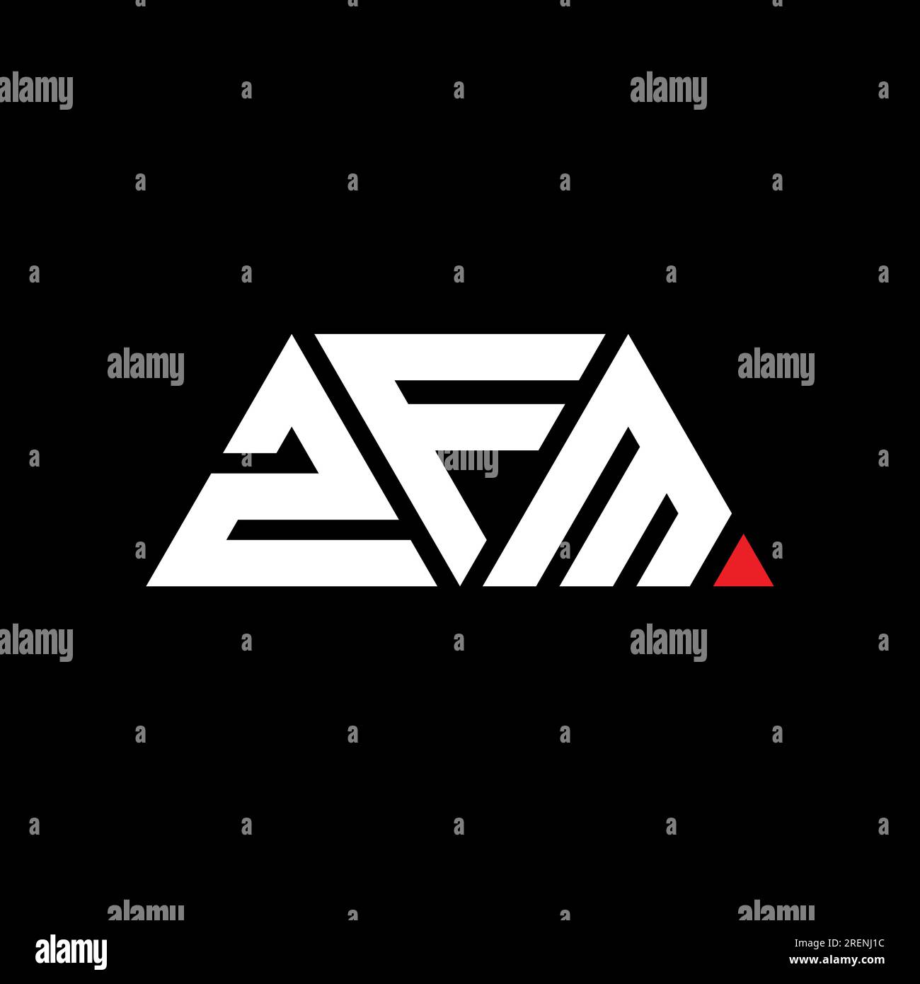 ZFM triangle letter logo design with triangle shape. ZFM triangle logo ...