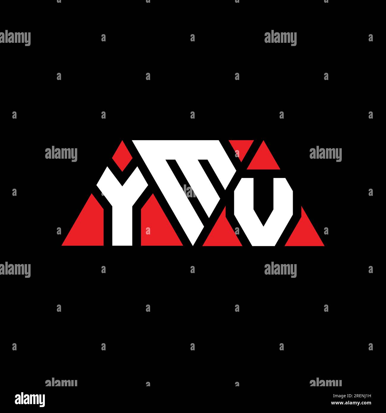 YMV triangle letter logo design with triangle shape. YMV triangle logo ...