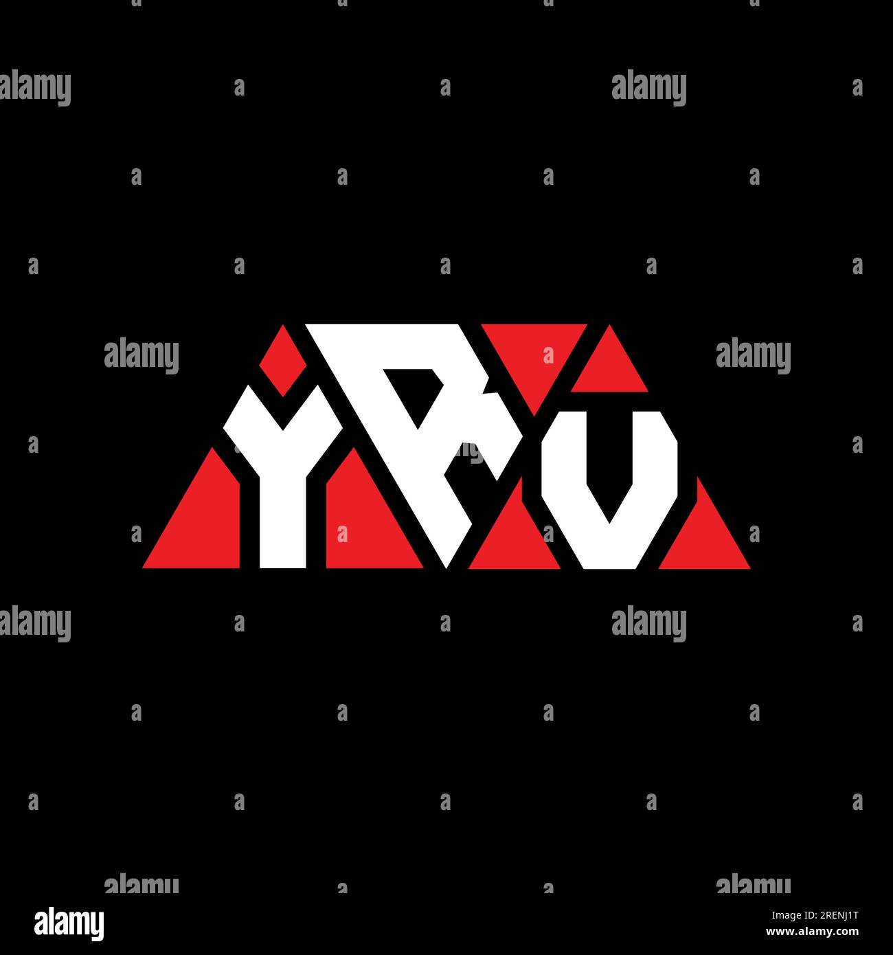 YRV triangle letter logo design with triangle shape. YRV triangle logo ...