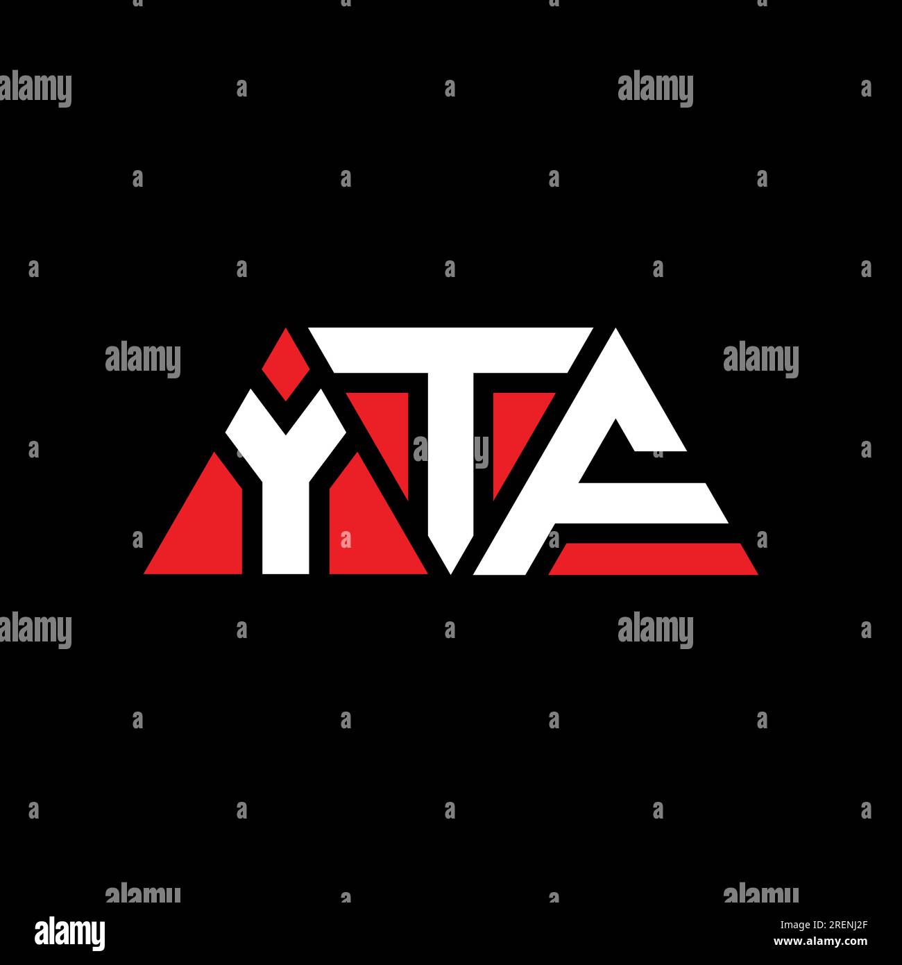 YTF triangle letter logo design with triangle shape. YTF triangle logo ...