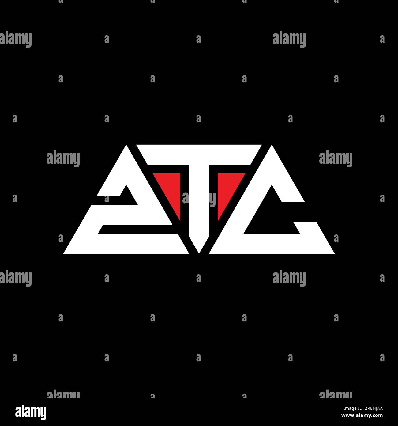 ZTC triangle letter logo design with triangle shape. ZTC triangle logo design monogram. ZTC ...