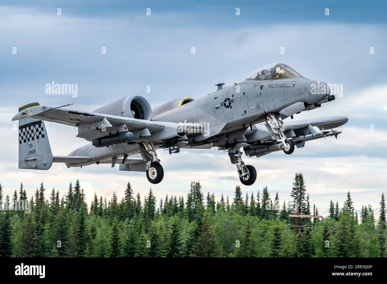 A U.S. Air Force A-10C Thunderbolt takes off Red Flag Alaska 23-2 on ...