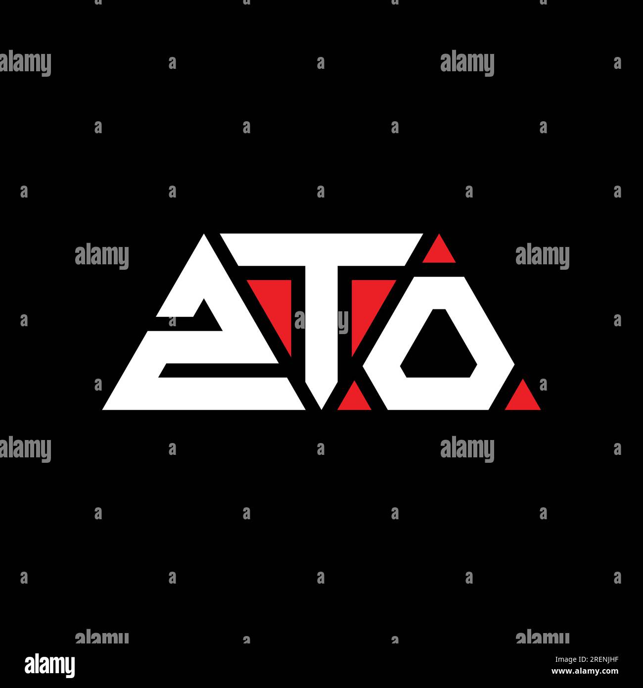 ZTO triangle letter logo design with triangle shape. ZTO triangle logo ...